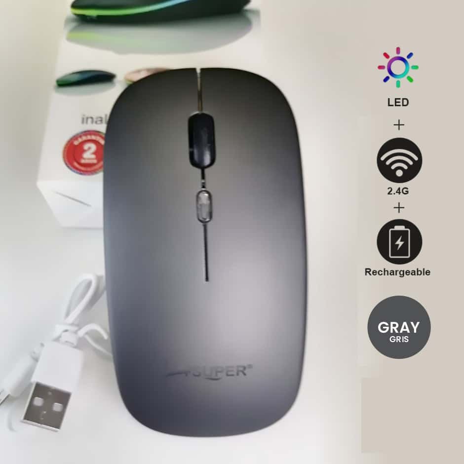 Mouse Inalámbrico Recargable Ultra RGB | inCompras Store